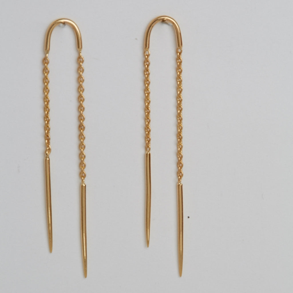 Double Stick and Chain Earrings – T H E L I N E